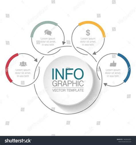 Vector Circular Infographic Diagram Template Business Stock Vector Royalty Free