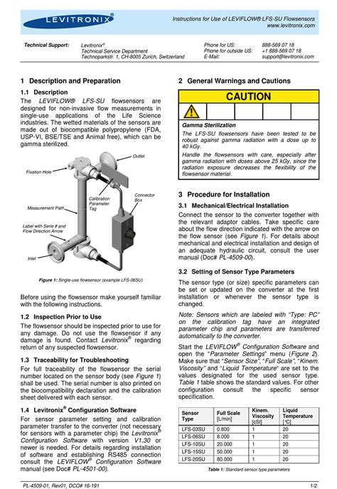 LEVITRONIX LEVIFLOW LFS SU SERIES INSTRUCTIONS FOR USE Pdf Download ManualsLib