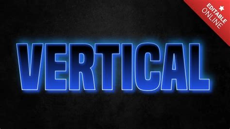 Vertical Dark Blue Text Effect Generator
