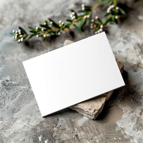 Premium Photo Blank Business Card Mock Up