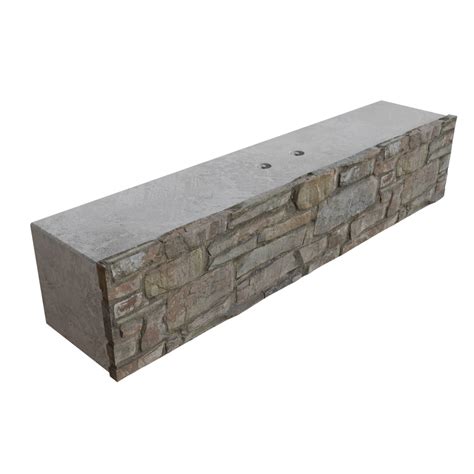 3000 X 600 X 600 Flat Top Stone Face Concrete Interlocking Blocks Manchester Wotblock