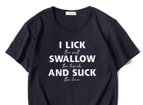 Ladies Lick Swallow Suck Tee Biker Life