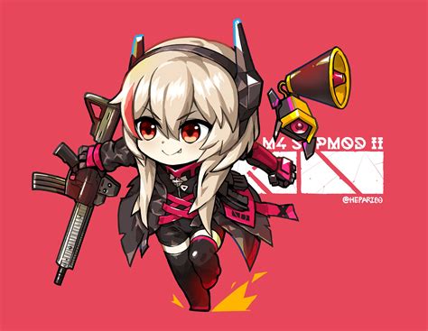 M4 Sopmod Ii And Banana Girls Frontline Drawn By Hepari Danbooru