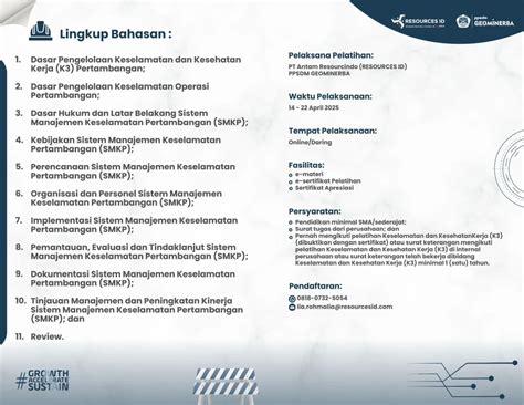 Mineral And Coal Mining Safety Management System Implementation Training