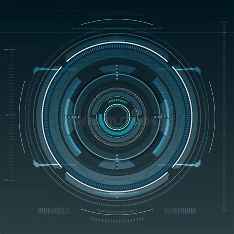 Sci Fi Futuristic User Interface Vector Illustration Stock Vector