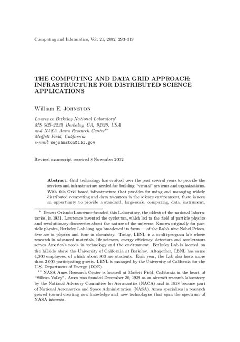 The Computing And Data Grid Approach Infrastructure For Distributed Science Applications