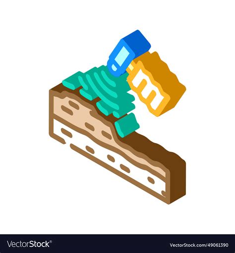 Geotechnical Analysis Hydrogeologist Isometric Vector Image