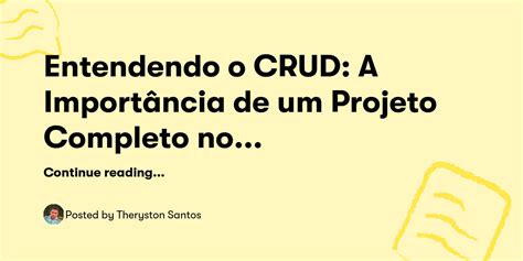 Entendendo O Crud A Importância De Um Projeto Completo No Github