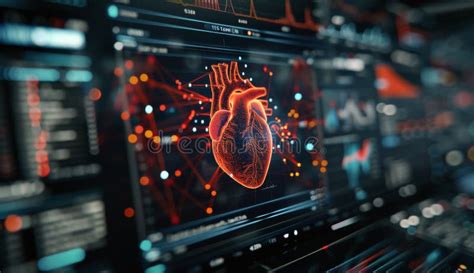 Digital Heart Visualization On Medical Data Interface With Graphs And