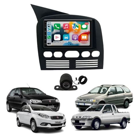 Central Multimídia 7 Polegadas Android Gps Wi Fi Carplay Usb Fiat Strada Palio Siena G1 1996
