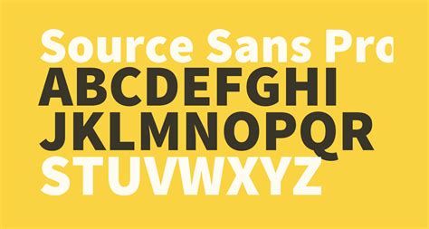 Source Sans Pro Black Free Font What Font Is