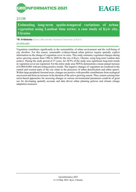 Pdf Estimating Long Term Spatio Temporal Variations Of Urban