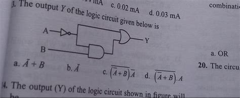 Answered 3 The Output Y Of The Logic Circuit Given Below Is A Do B A