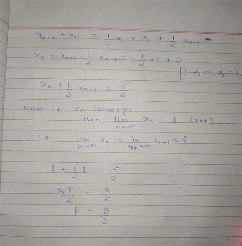 a let xn be defined by x1 1 x2 2 and xn 1 2 xn 2 xn 1 for n 2