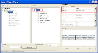 Oracle Apps ADF SOA XML Publisher Template RTF Creation And