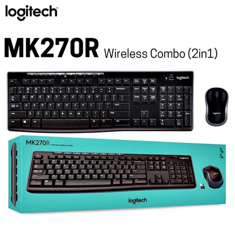 คีย์บอร์ดและเมาส์ไร้สาย Logitech Mk270r Wireless Cordless Shopee Thailand