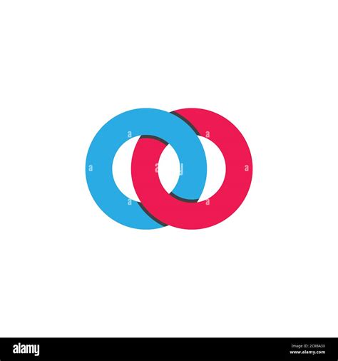 Linked Circle Linked Shadow Logo Vector Stock Vector Image And Art Alamy