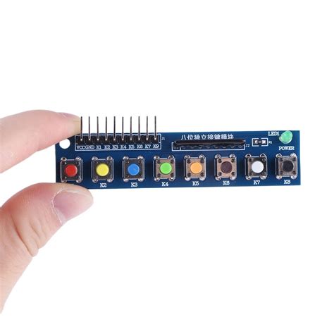 8 buttons keyboard module 3 3 5v with led indicator for arduino arm raspberry pi ebay australia