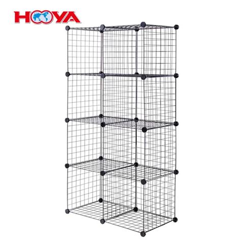 Stackable Black Mesh Wire Storage Cubes Set With 8 Cube Buy Wire