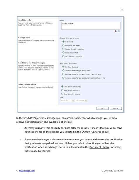 Getting Started With Sharepoint Alerts Pdf