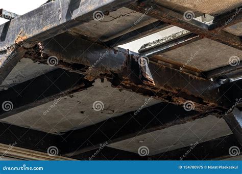 Rust On Steel Structural Columns Stock Image Image Of Dirty Grunge