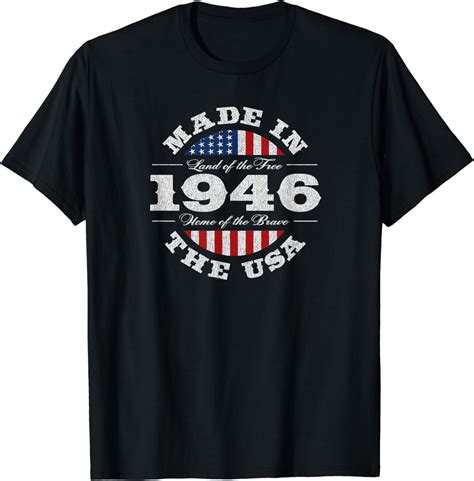 78 Year Old Patriotic American Usa 1946 78th Birthday T Shirt