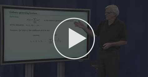 Ordinary Generating Functions Generating Functions Coursera