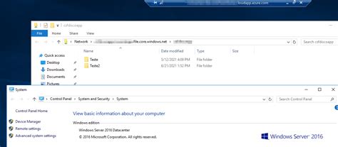 Mapping A Azure File Share In Windows Server 2019 Datacenter