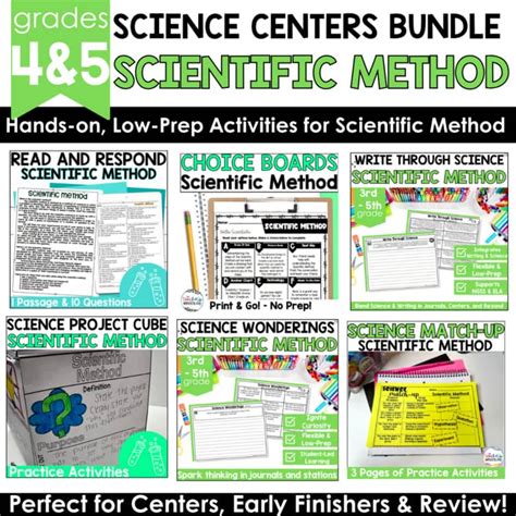 4th 5th Grade Scientific Method Science Centers And Stations Review