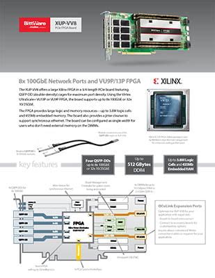 XUP VV8 PCIe Card With Xilinx VU13P FPGA BittWare