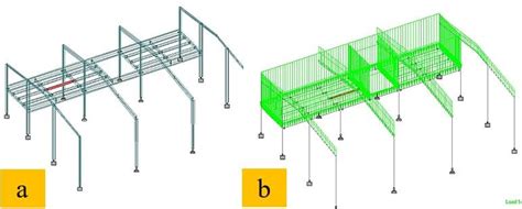 A Typical Pre Engineered Building System Staad Model B Dimensions Download Scientific