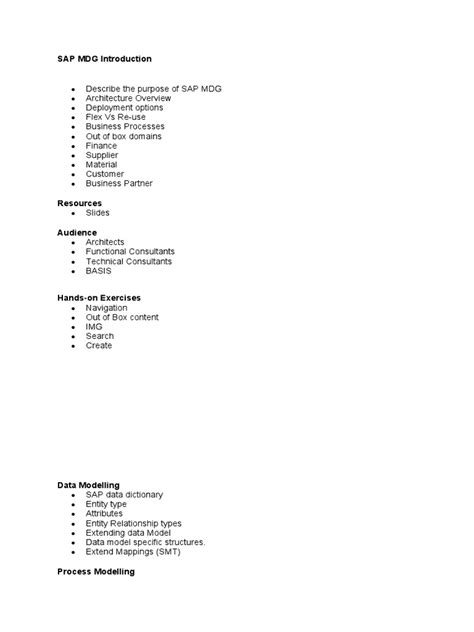 Sap Mdg Introduction Pdf Data Model Workflow