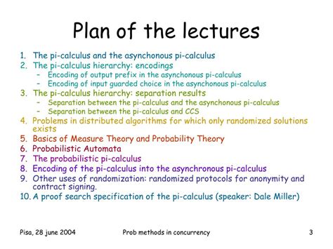 Ppt Lecture 1 The Pi Calculus And The Asynchronous Pi Calculus