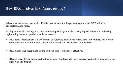 Ppt Robotic Process Automation Rpa Software Testing Powerpoint