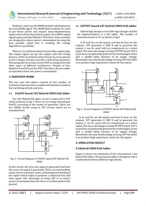 Analysis Of Finfet And Cntfet Based Hybridcmos Full Adder Circuit Pdf