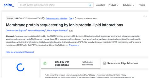 Membrane Protein Sequestering By Ionic Proteinlipid Interactions