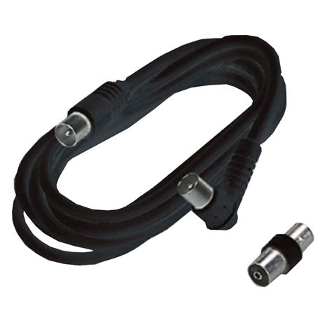 Fanton Tv Cable Extension 2m With Straight Plug And Socket Black 31061
