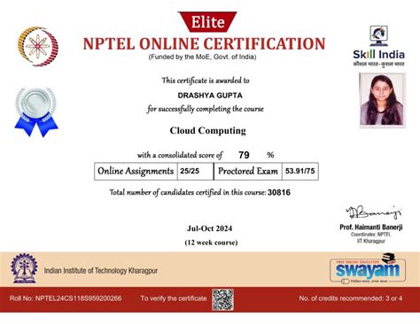 cloudcomputing cybersecurity nptel iitkharagpur elitecertification… drashya gupta
