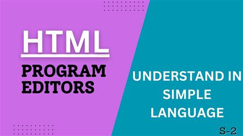 Html Editors Html Structure Write Html Program Youtube
