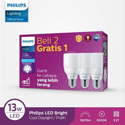 Jual Lampu Led Philips Bright Watt Putih Paket Isi Shopee Indonesia