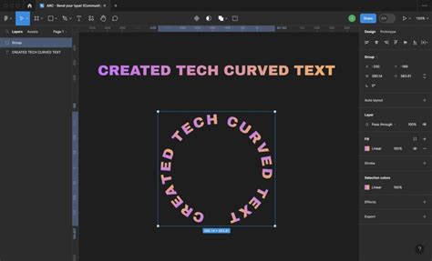 How To Curve Text In Figma Circular Text Created Tech