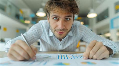 Businessman Analyzing Financial Data Charts Graphs Premium Ai Generated Image