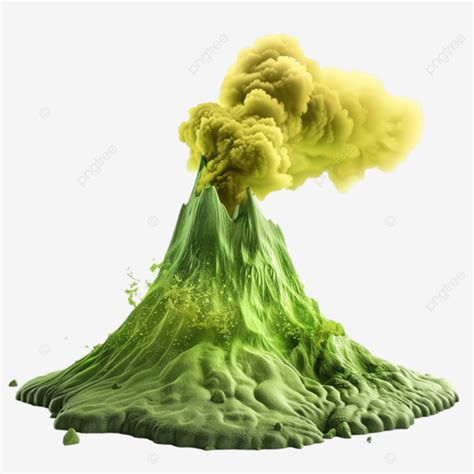 김이 나는 마그마로 인한 녹색 화산 폭발 화산 쥬라기의 자연 Png 일러스트 및 이미지 에 대한 무료 다운로드 Pngtree