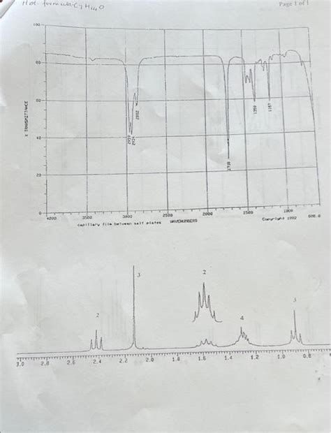 Solved Spectroscopy Problem Set Answer Sheet Name Problem Chegg Com