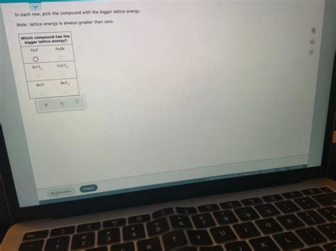 Solved In Each Row Pick The Compound With The Bigger