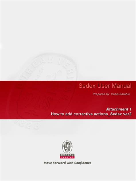How To Add Corrective Actions Sedex Ver2 Pdf