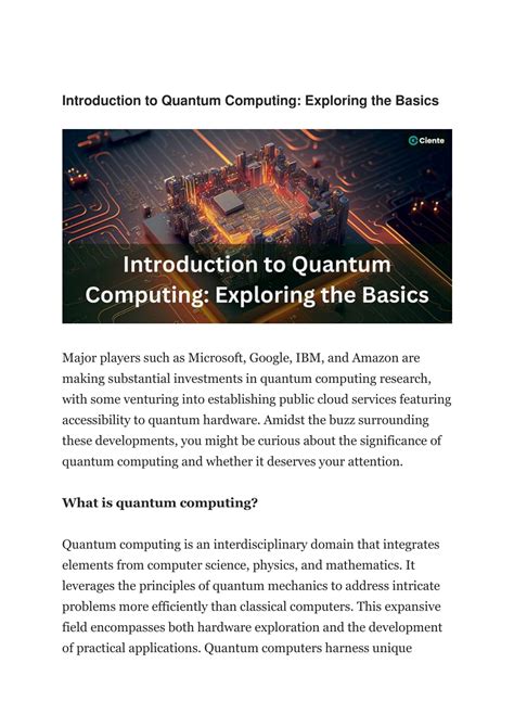 PPT Introduction To Quantum Computing PowerPoint Presentation Free Download ID 12660246