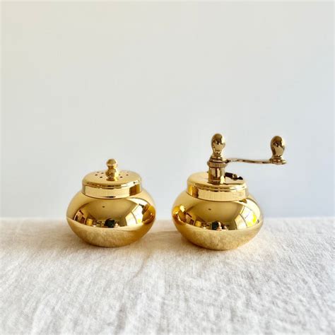 Brass Salt Pepper Set Quintessence
