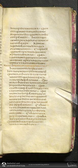 1 John 5 7 8 Comma Johanneum Codex Fuldensis Or Hessian State Library Codex Bonifatianus I