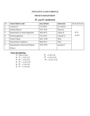 Physics Remedial Course For E ESSLCE Examinees 4hrs Week Studocu